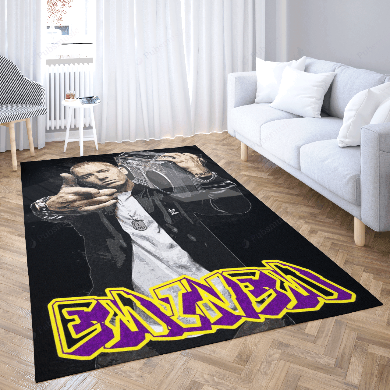 Eminem Rapper And Hip Hop Music Art For Fans Area Rug Living Room ...