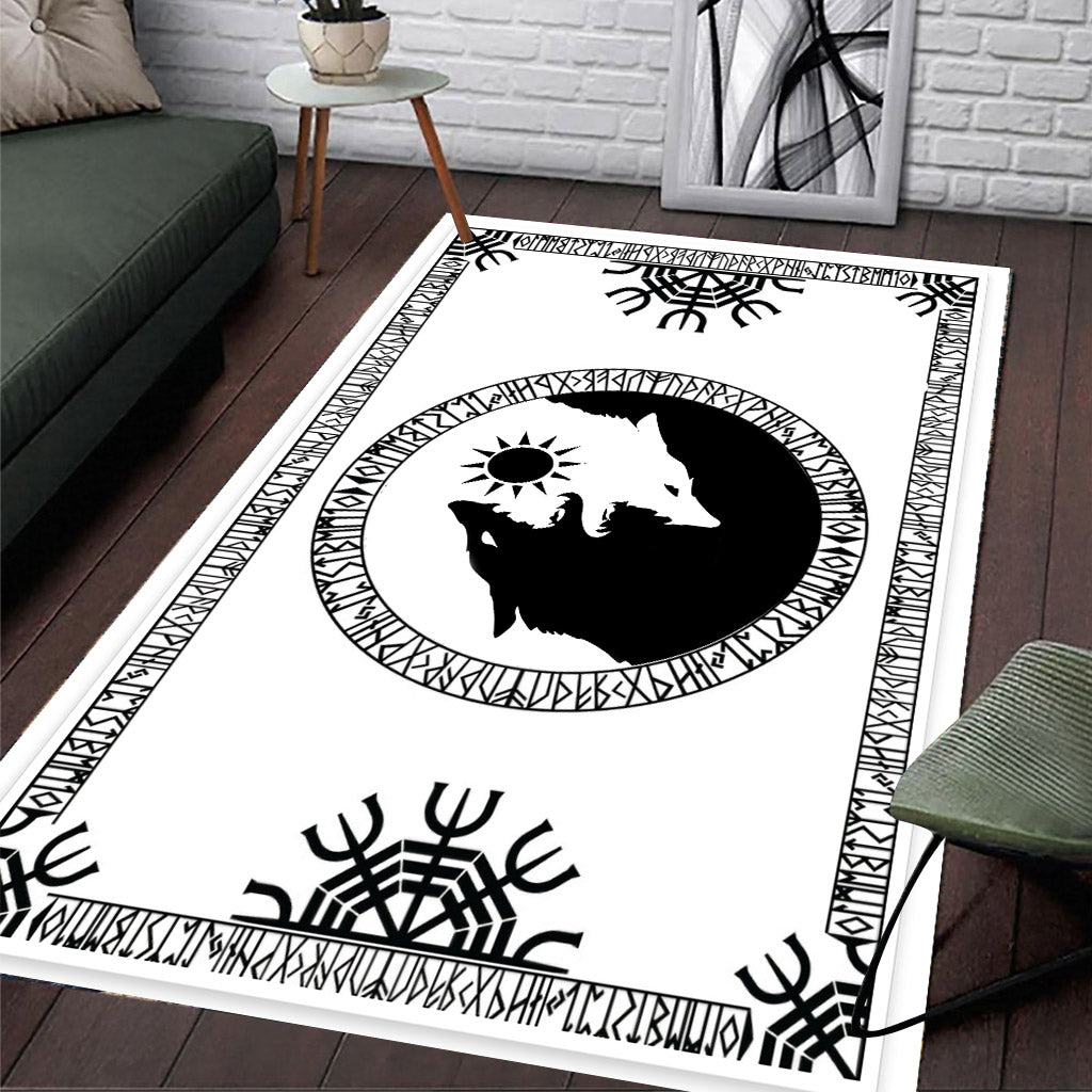 Couple Wolf Celtic Pattern – Viking Rug – Corethermax