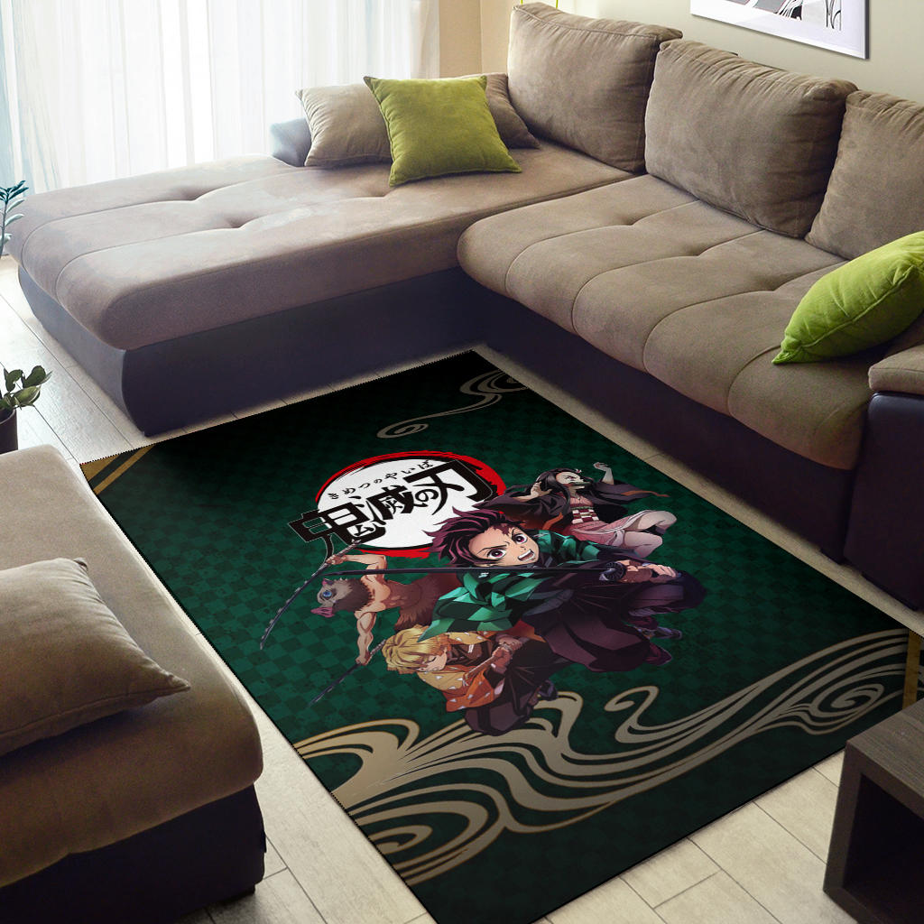 Demon Slayer Anime Area Rug | Main Characters Tanjiro Nezuko Zenitsu ...