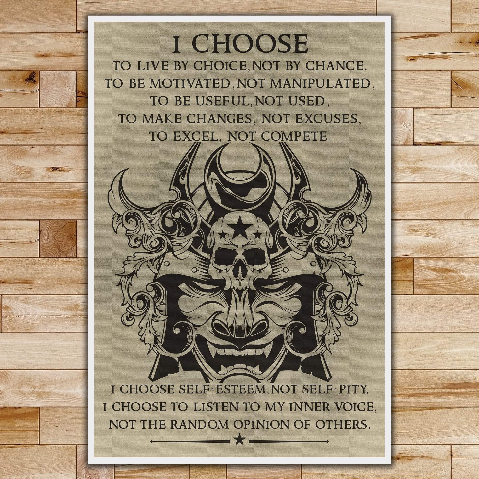 Sa070 – I Choose – English – Samurai Poster – Posterveto