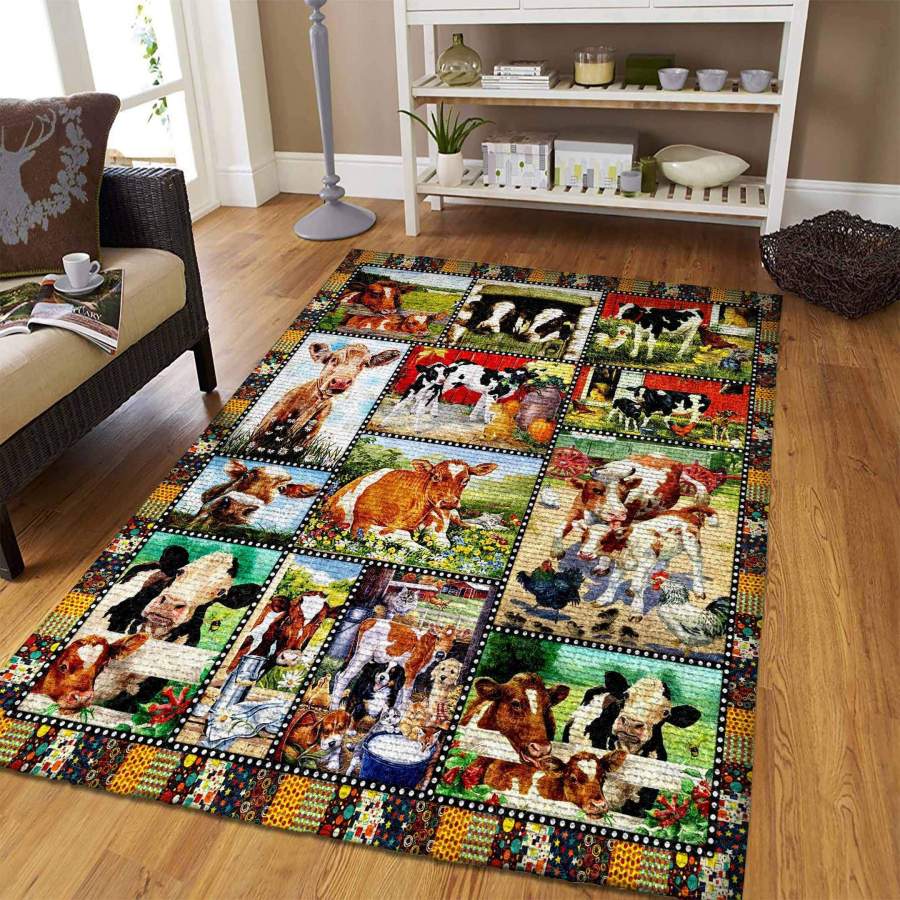 Cow Rug RB7A8E7E5417 - EcoSpringFarm