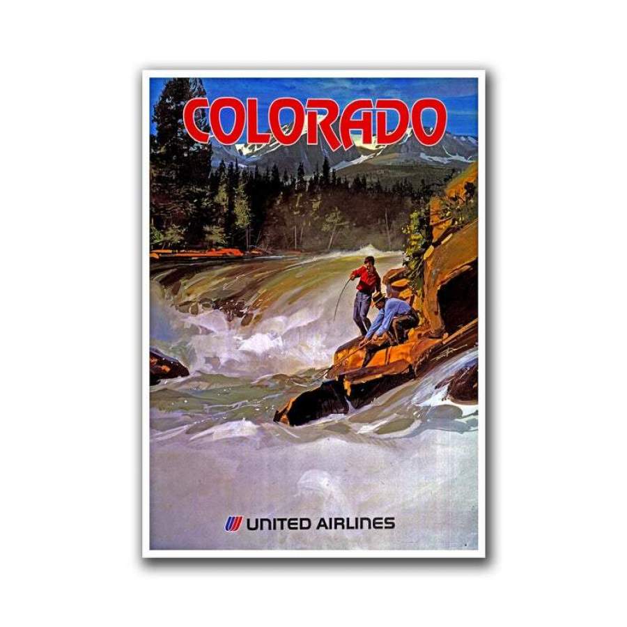 MANH2612 - Fishing - Colorado Travel - Poster - Poster Art Design