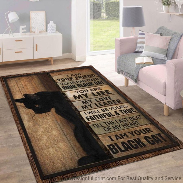 Black Cat Rug Cat Lover Gift – Corethermax