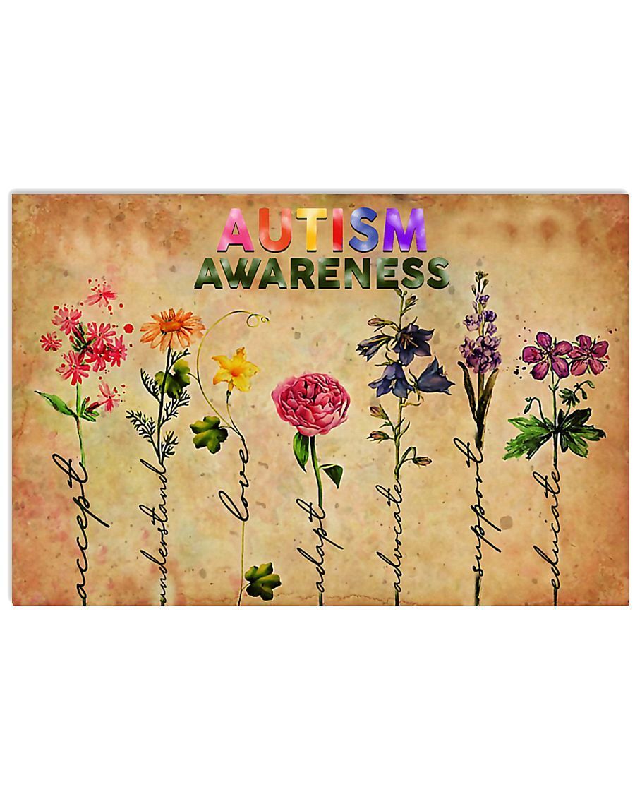 Autism Awareness Accept Gift For Autism People Horizontal Poster ...
