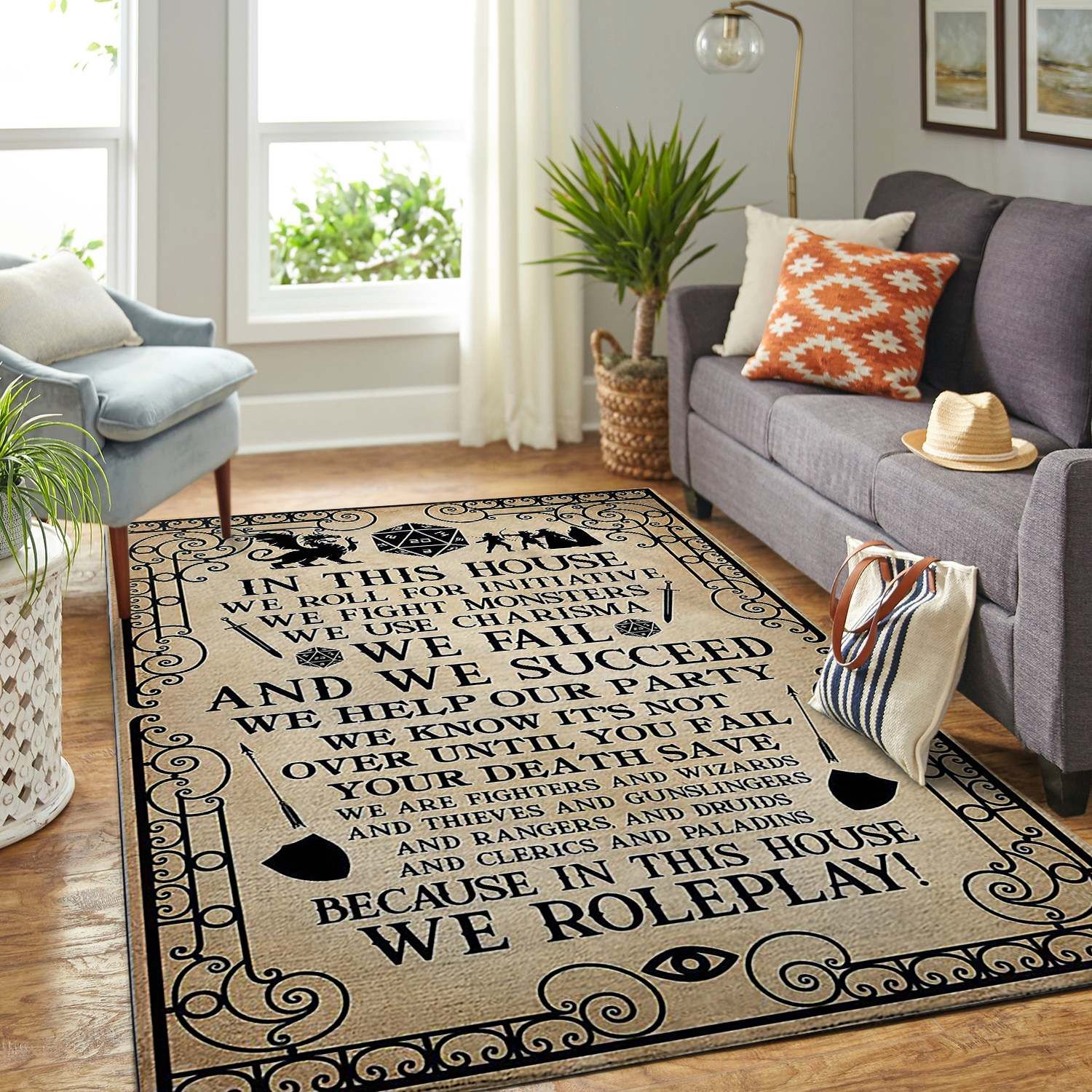 Dungeon Master rug, Dungeons & Dragons rug Floor Decor – Araucas Shop