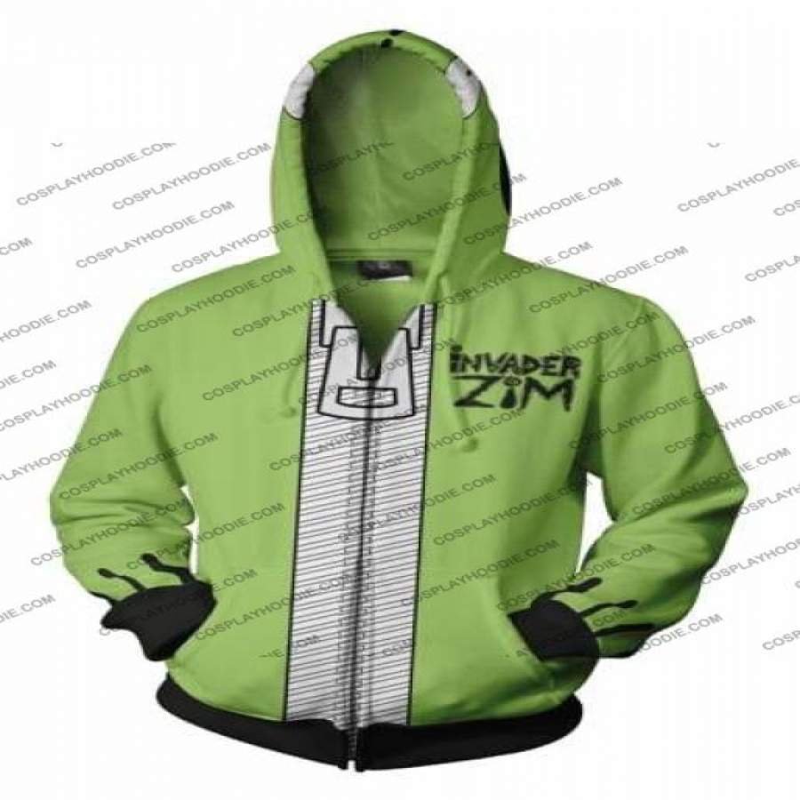 Invader Zim Zombie GIR Zip Up Hoodie Jacket – Sothwarm