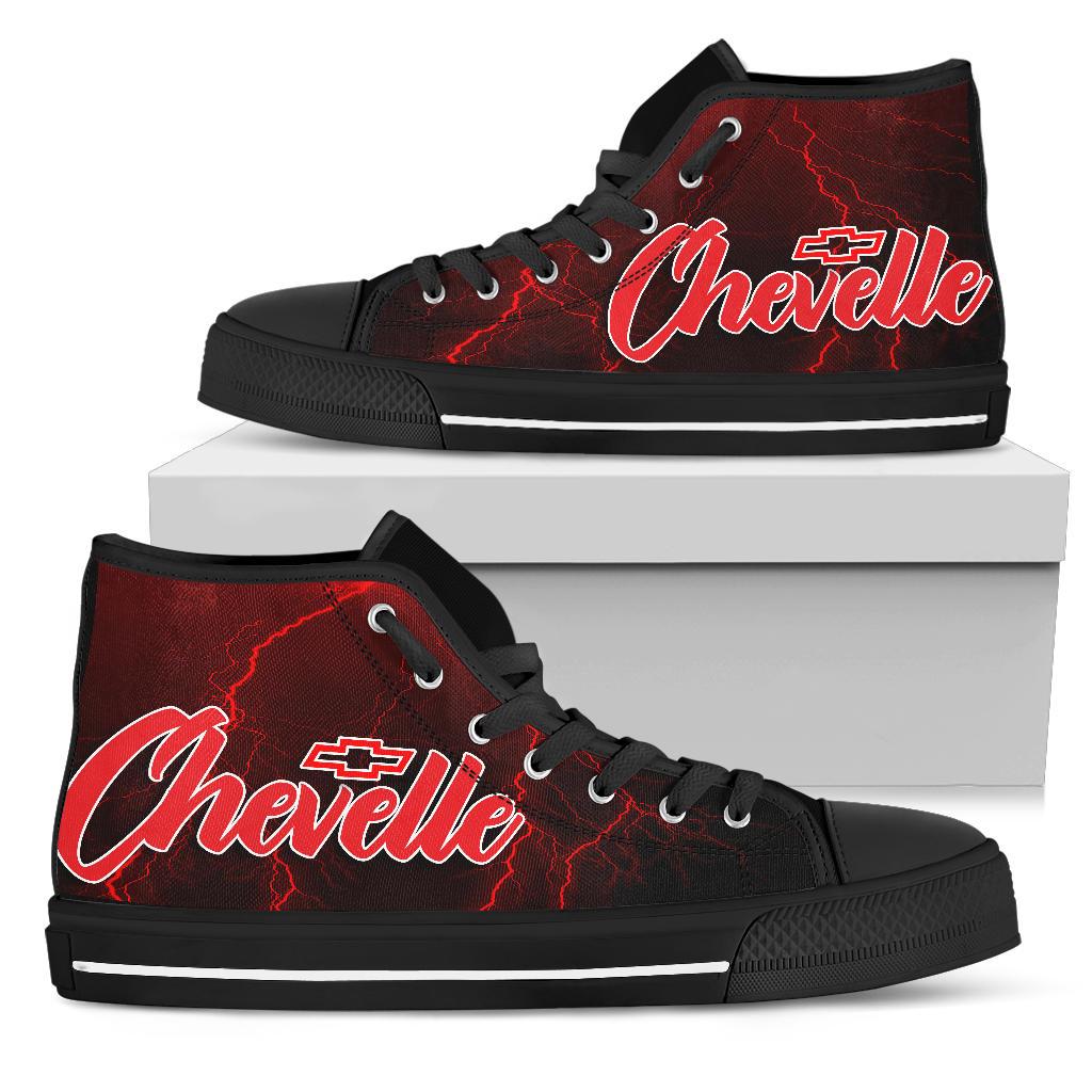 Chevy Chevelle Thunder High Top Shoes Red - VMTees