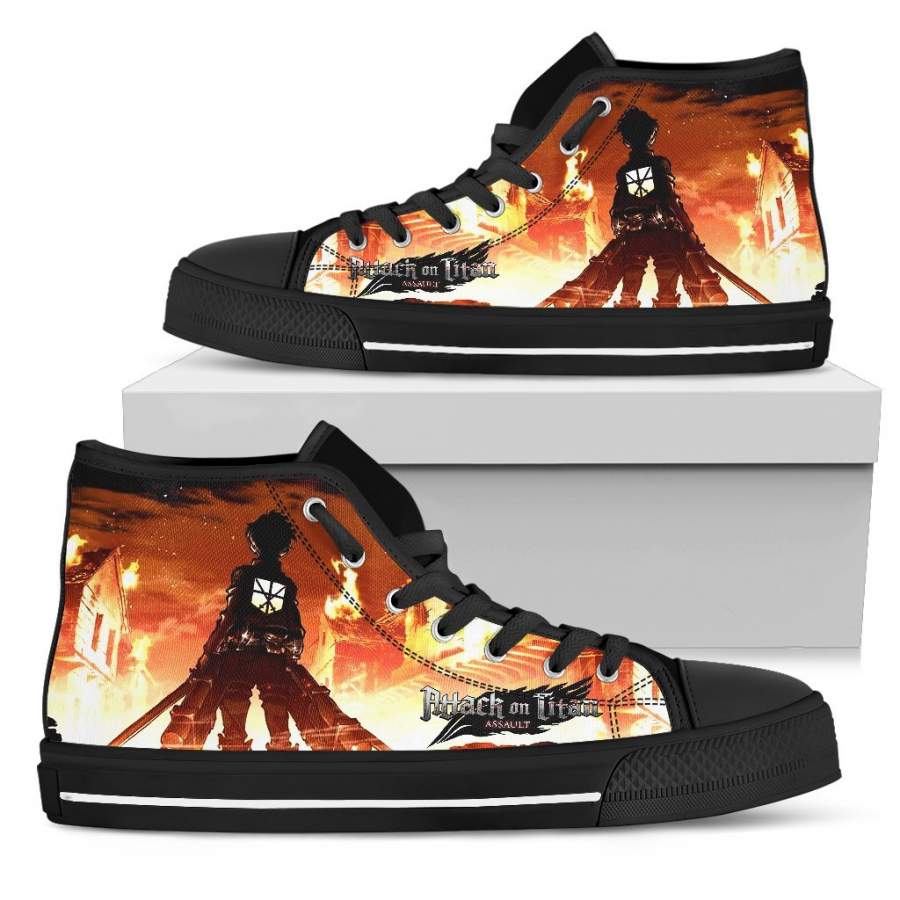 Fire Eren Yeager AOT Sneakers High Top Shoes – Fit Fit Apparel