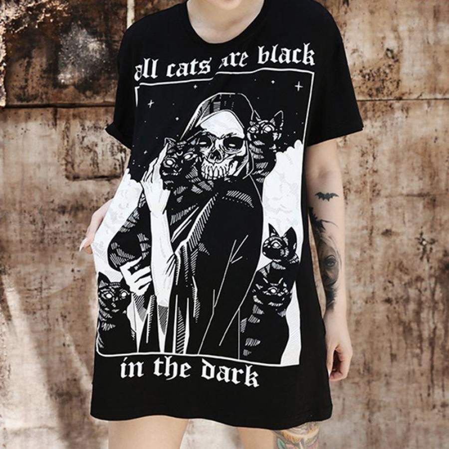 Punk Gothic Skull T-Shirt – Skull Art Prints