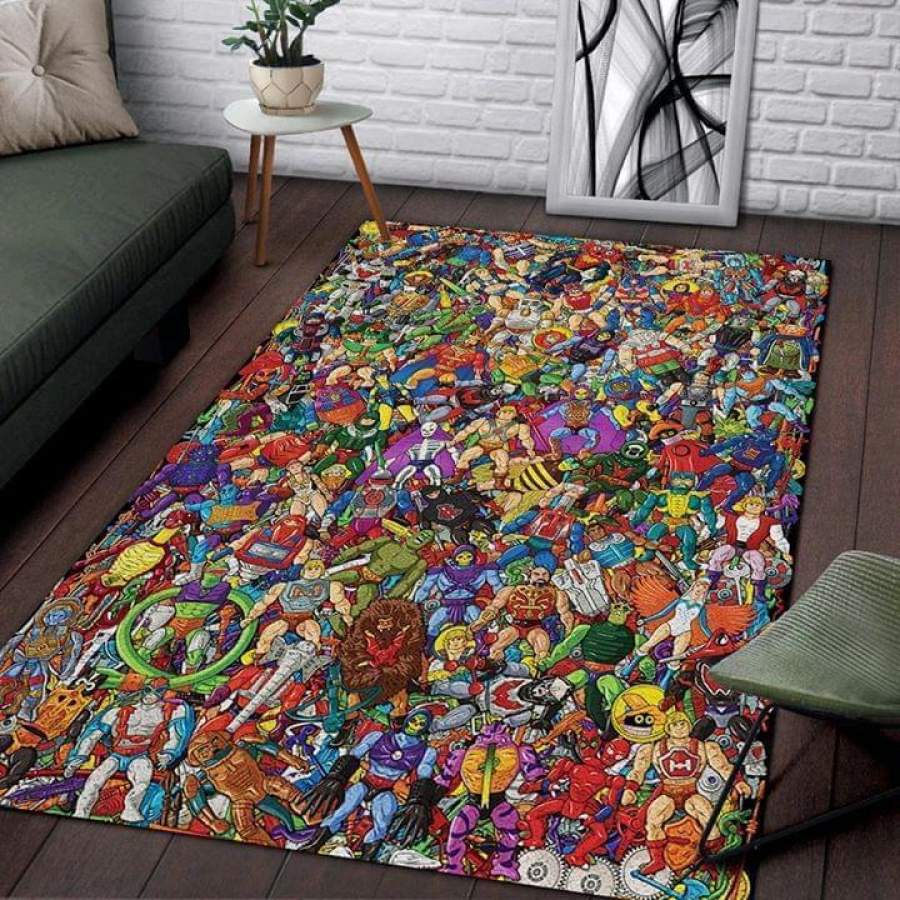 he man all characters living room rug - Redditprint NDP Store