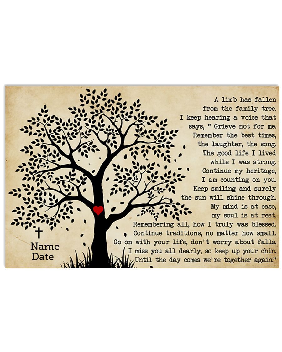 A Limb Has Fallen From The Family Trees Poster And Canvas, Wall Decor ...