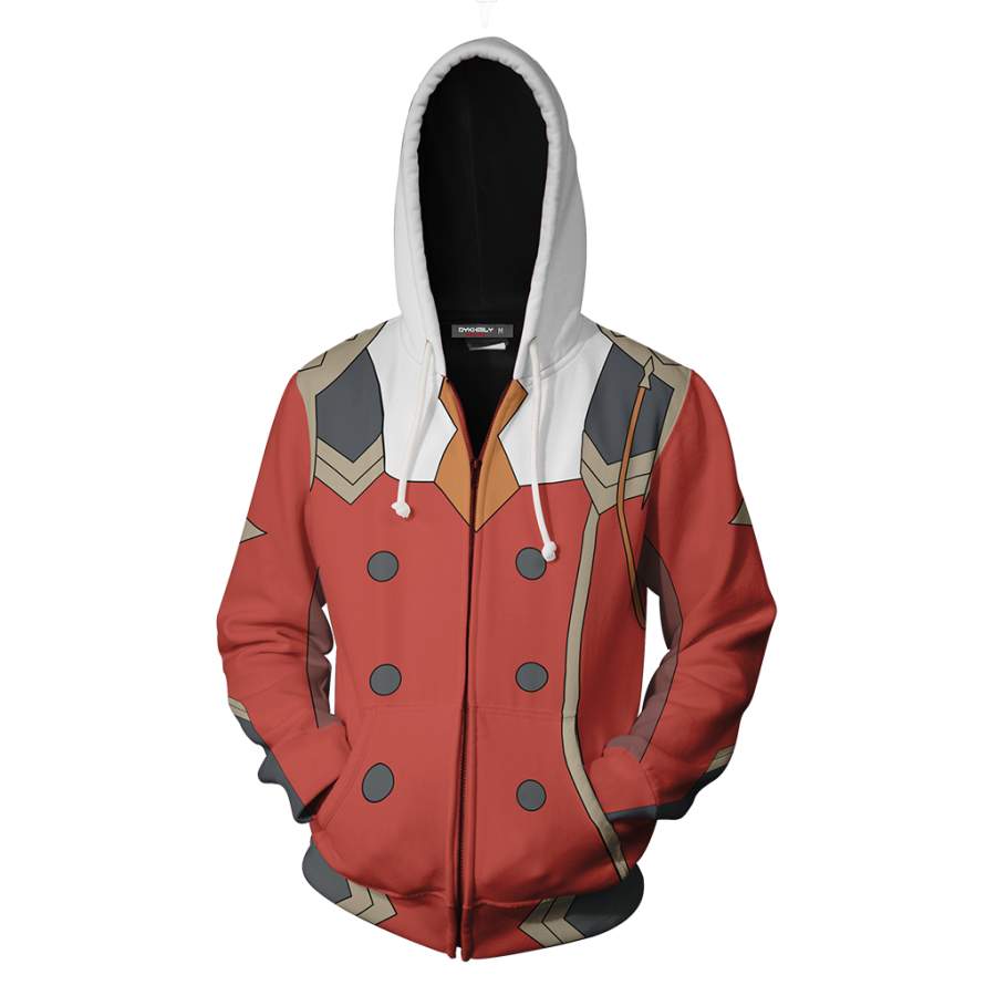 Darling In The FranXX Zero Two Hoodie Cosplay Jacket Zip Up – Sothwarm