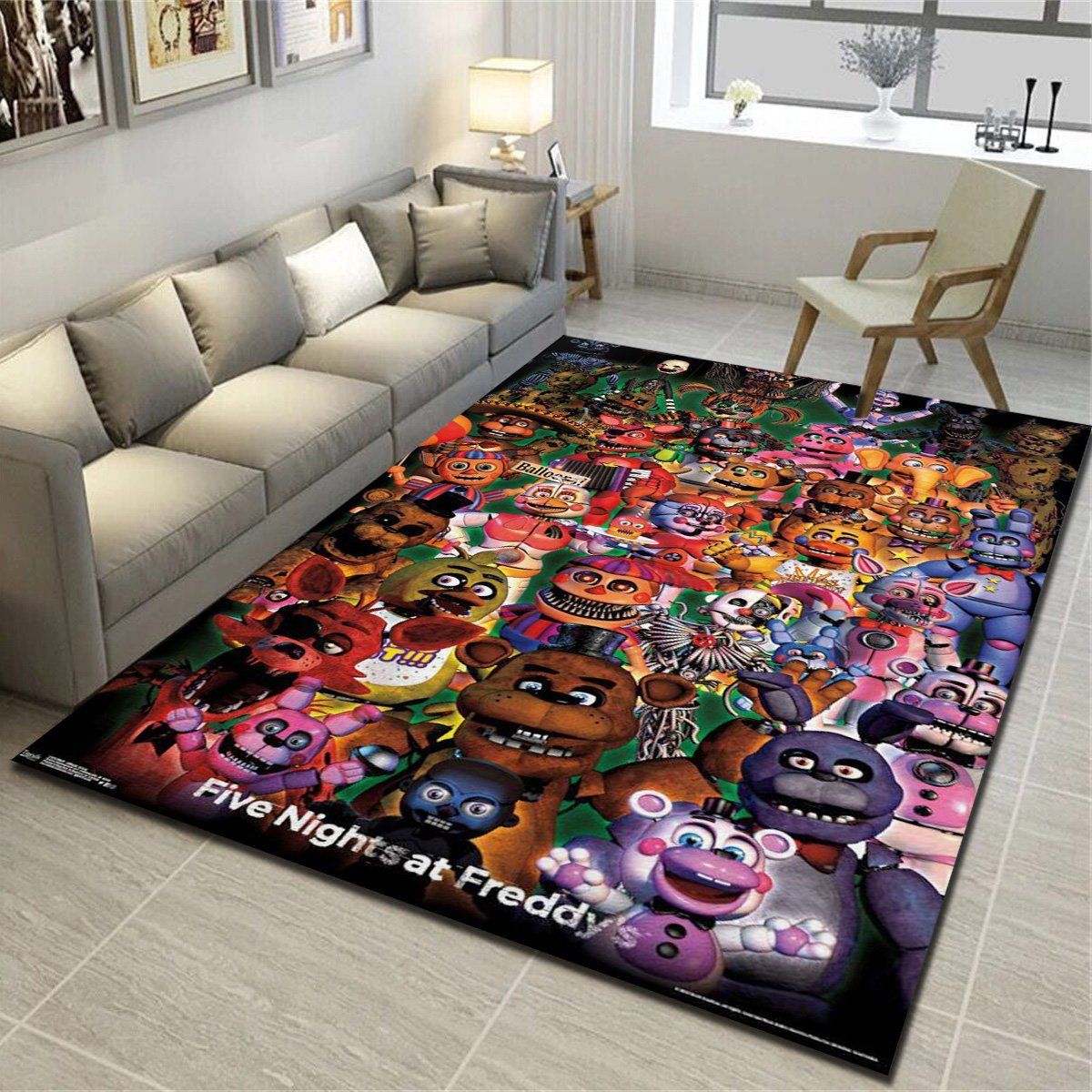 Five Nights At Freddy S Ultimate Group Rugs, Living Room Carpet ...