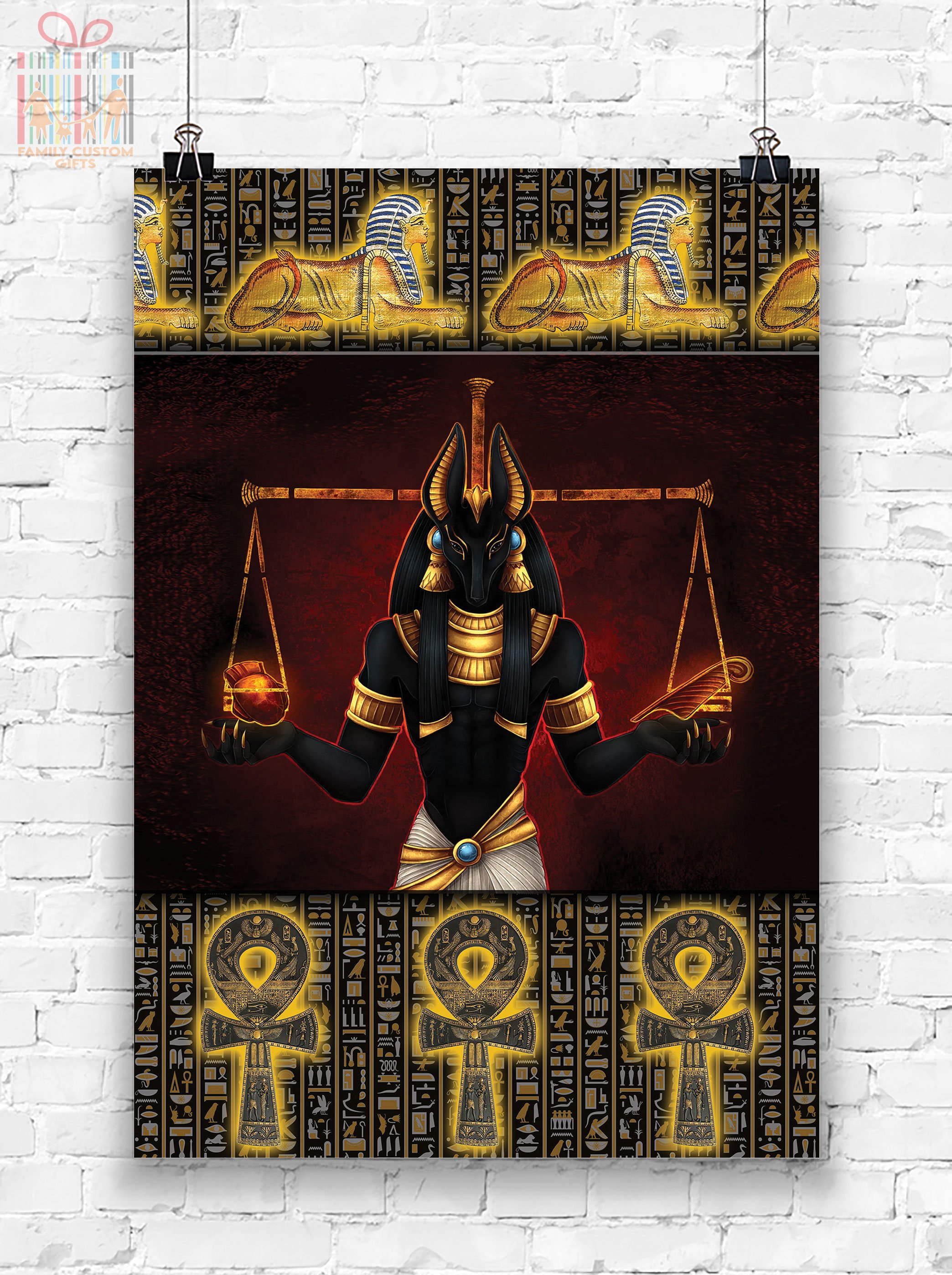 Custom Poster Prints Ancient Egyptian Gods Personalized Gifts Wall Art ...