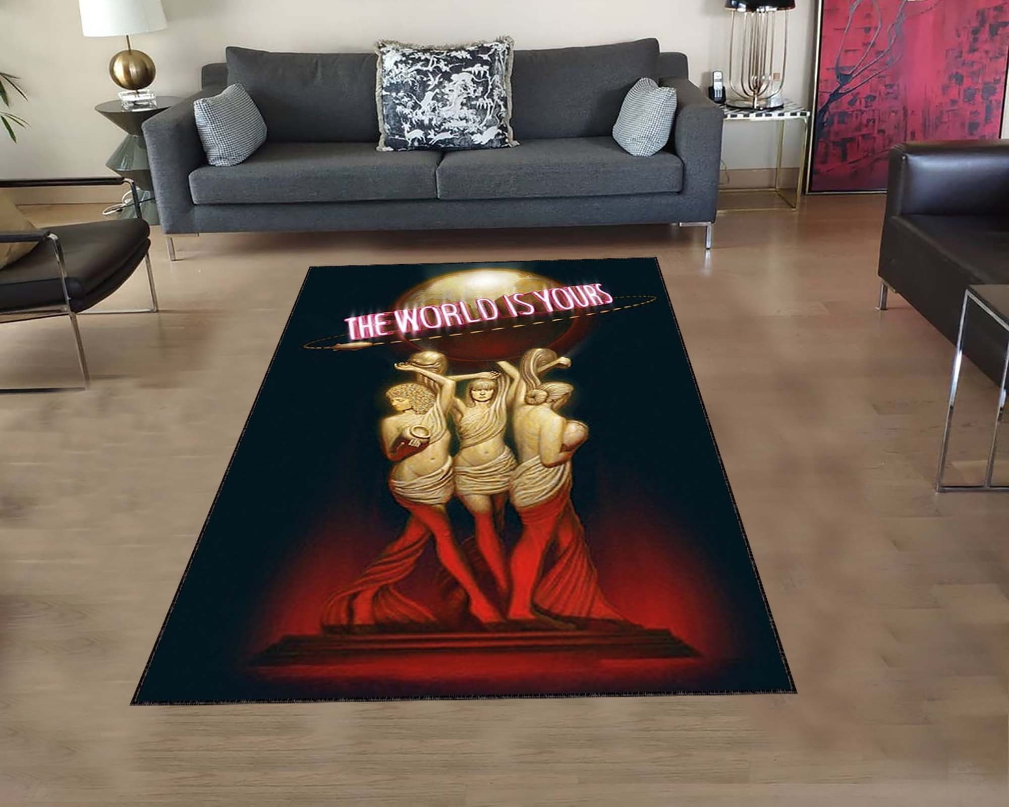Scarface Rug, The World is Yours Rug, Custom Rug, Scarface Carpet ...
