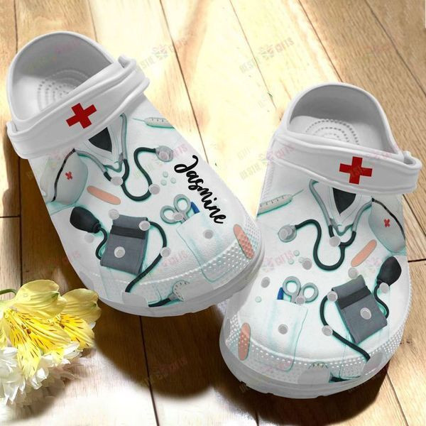 Personalized Nurse Crocs Classic Clogs Uniform Shoes – Justbeperfect ...