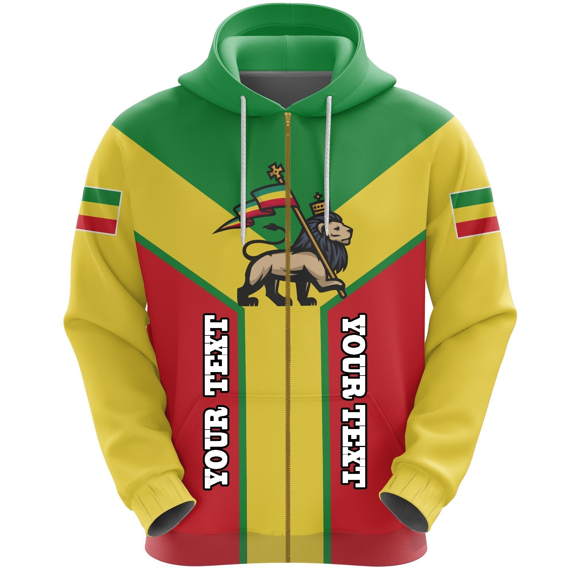 (Custom) Ethiopia Pullover Hoodie Rising (Zip) – Chingontees