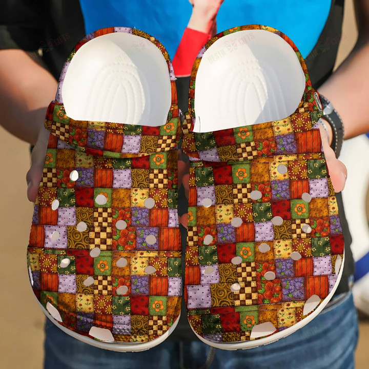 Quilting Patchwork Crocss Classic Clogs Shoes For Men Women Kids ...