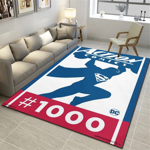 Dc Comics Superman Action Comics Area Rug, Living Room Carpet – Kabusvuya