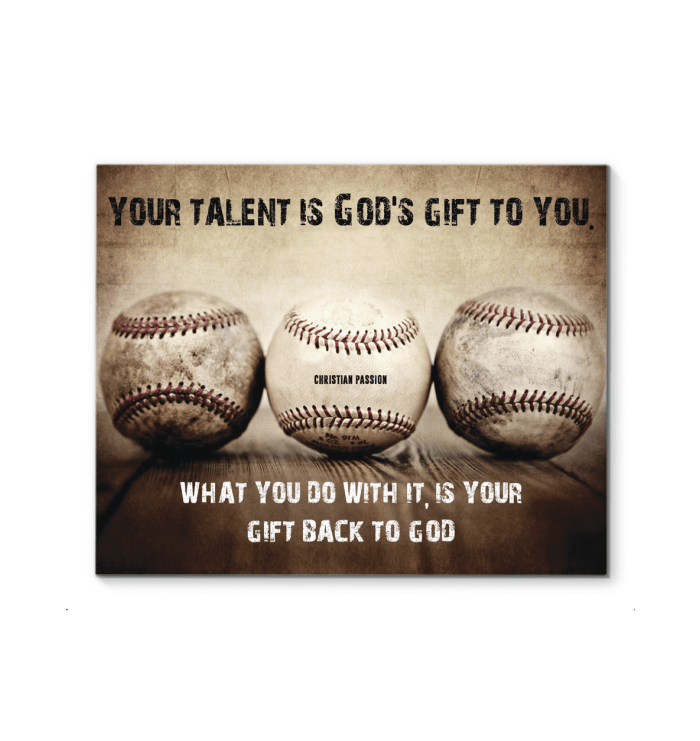Baseball Custom Canvas Prints God’s Gift Poster Print, Wall Art Canvas ...