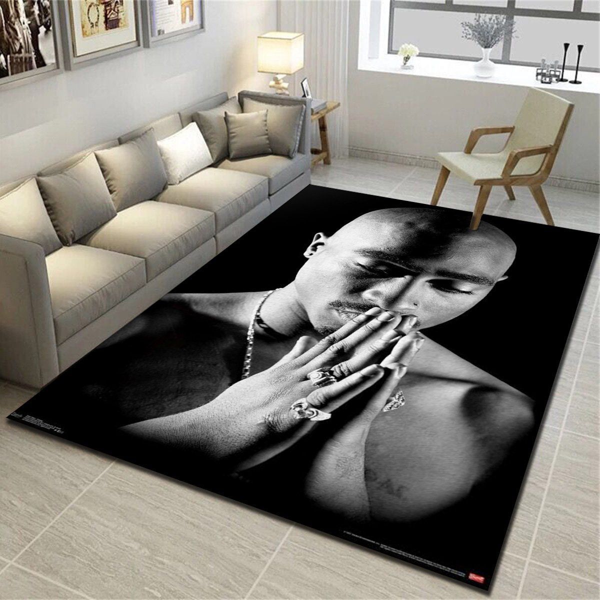 Tupac Praying Area Rugs, Living Room Bedroom Carpet - Redditprint NDP Store