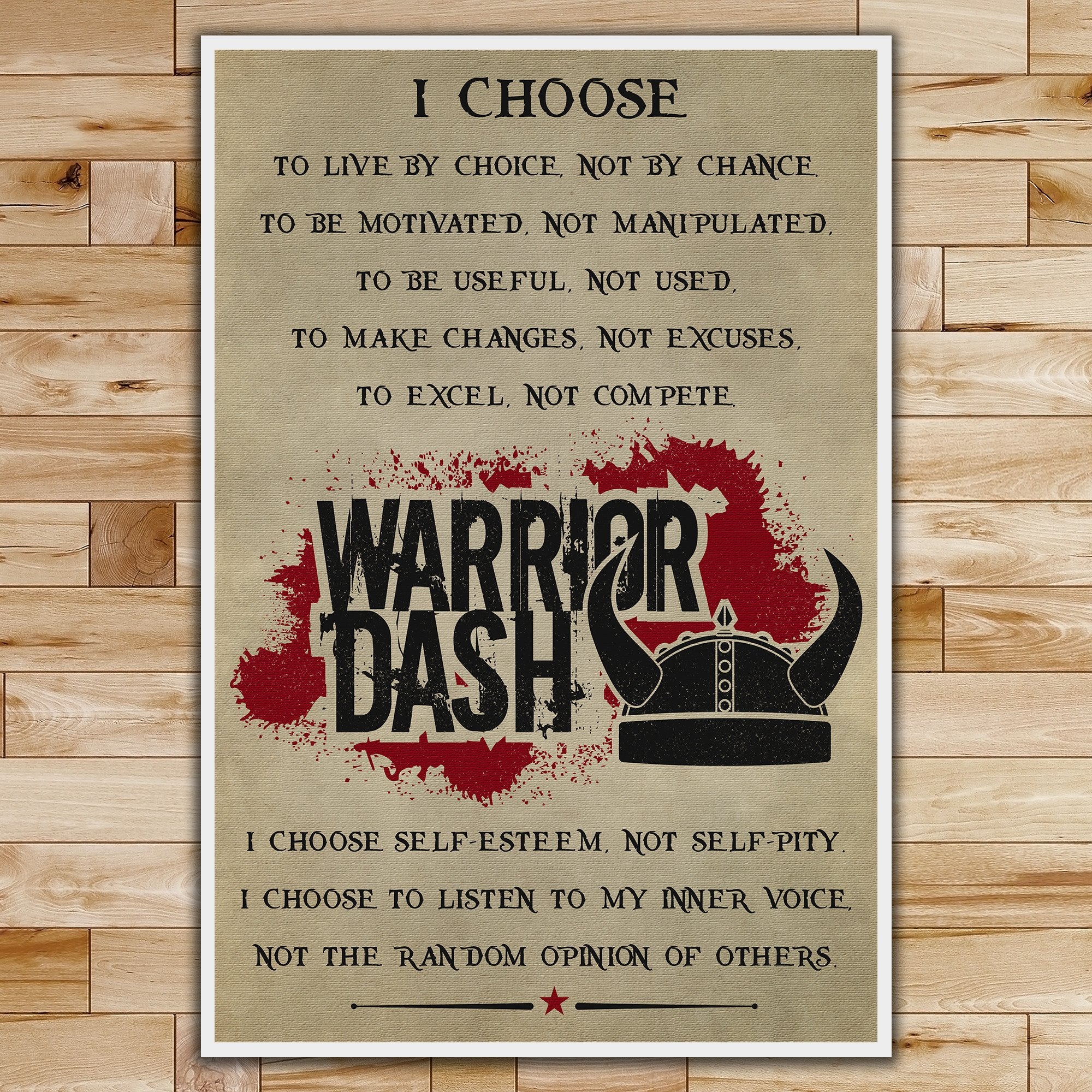 Wa028 – I Choose Warrior Dash – Warrior Poster – Posterveto