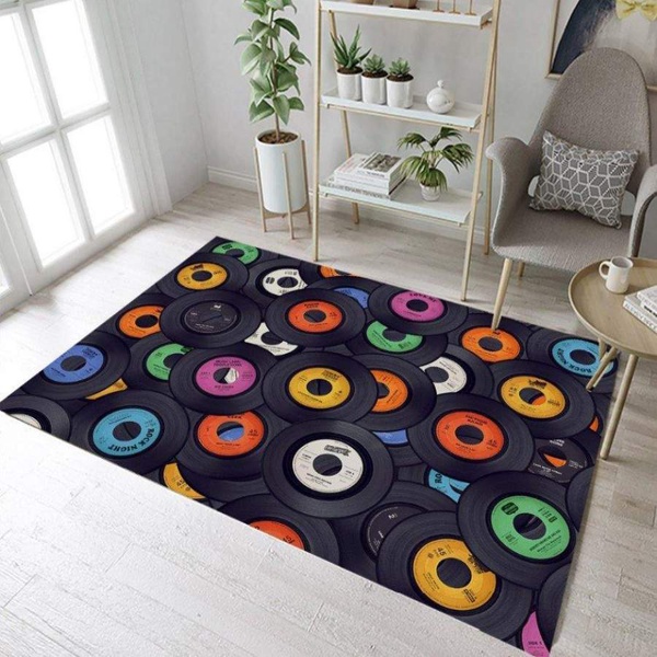 Vinyl Records Rug RCDD81F17398 – Myclothywave Shop