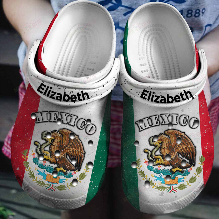Personalized Mexico Flag Mexican Crocs Classic Clogs Shoes ...