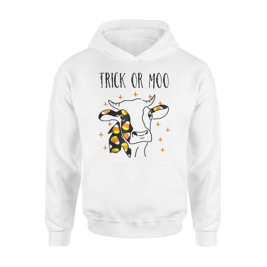Cow Trick Or Moo Happy Halloween Hoodie