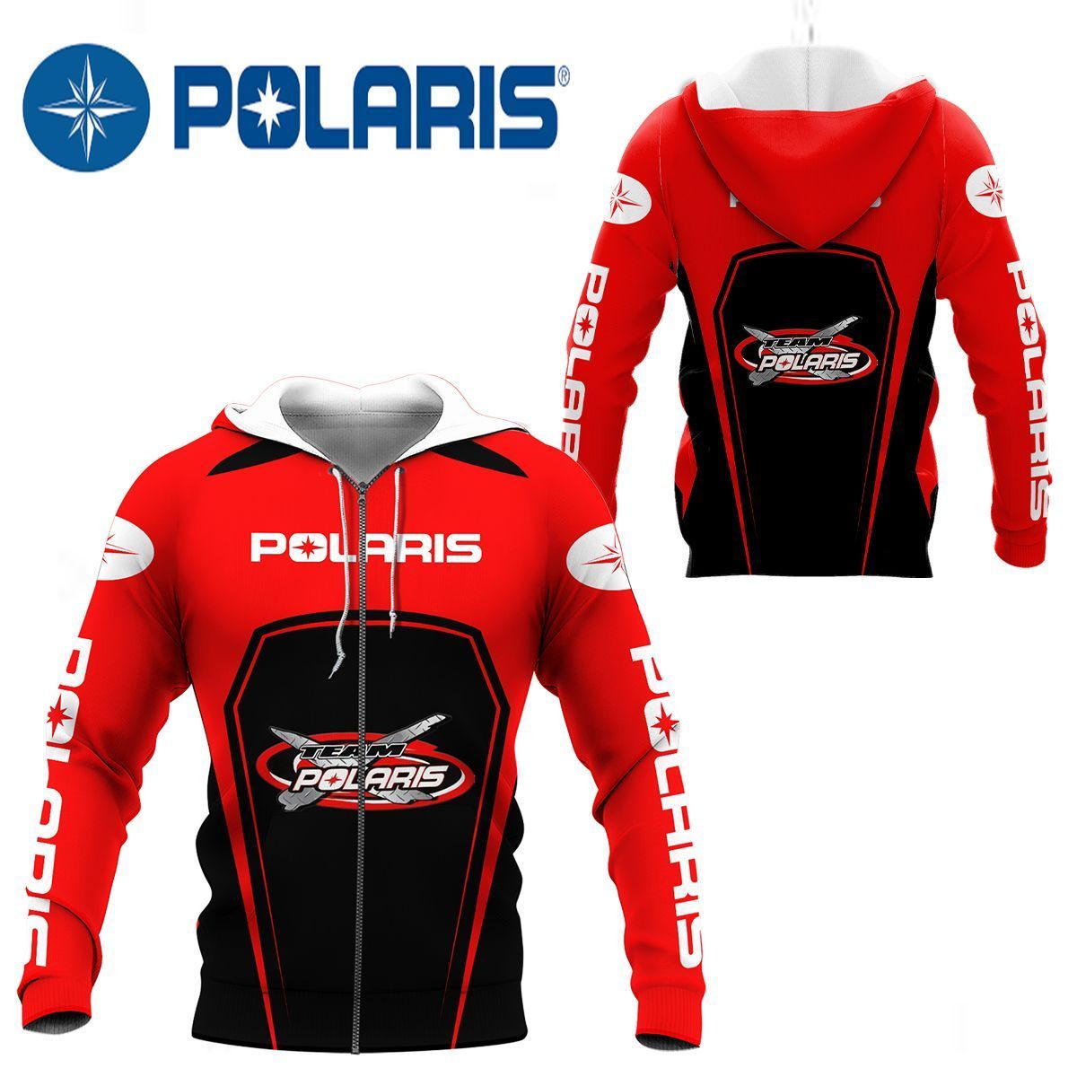 3D All Over Printed Polaris Racing Team Shirts Ver 4 (Red) - Redditprint NDP Store