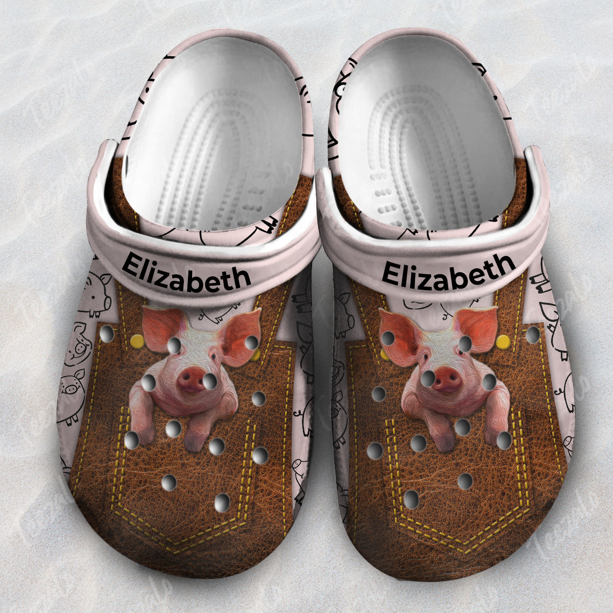 Pig Personalized Clogs Shoes With Pattern – Justbeperfect Fashion Shop