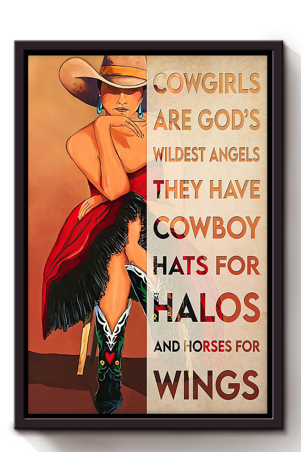 Cowgirls Are God'S Wildest Angels Poster Horse Riding Wall Art Cowgirl ...