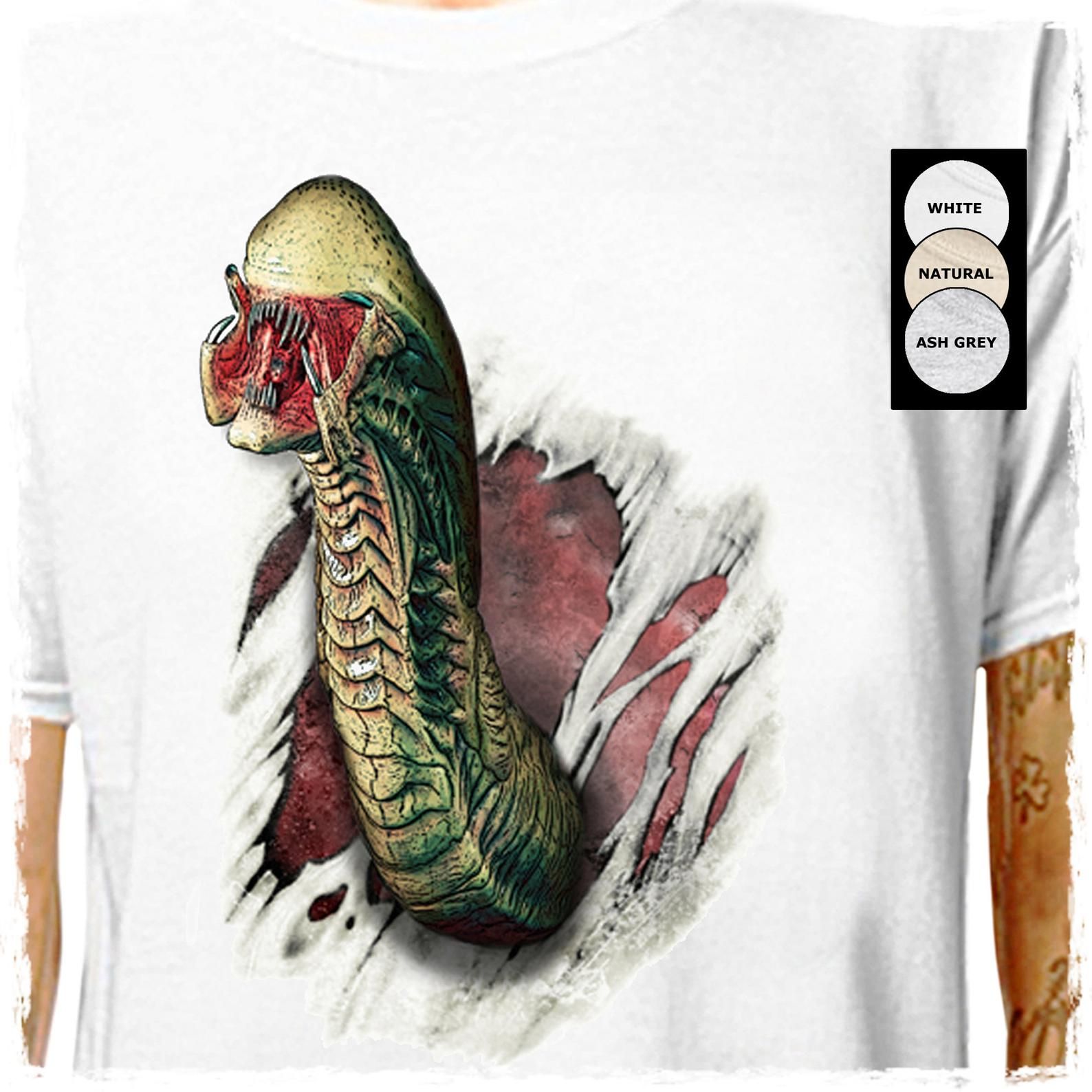 Alien - Chest Burster T-Shirt Cult Scifi Space Horror Movie Xenomorph ...