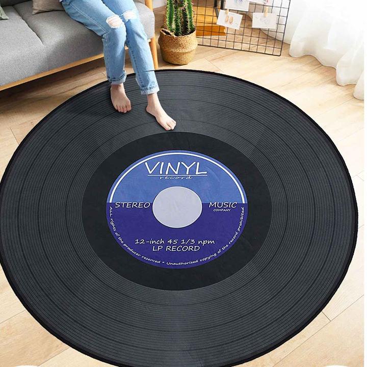 Vinyl Record Music Lover Gift Round Rug Nhd – Corethermax