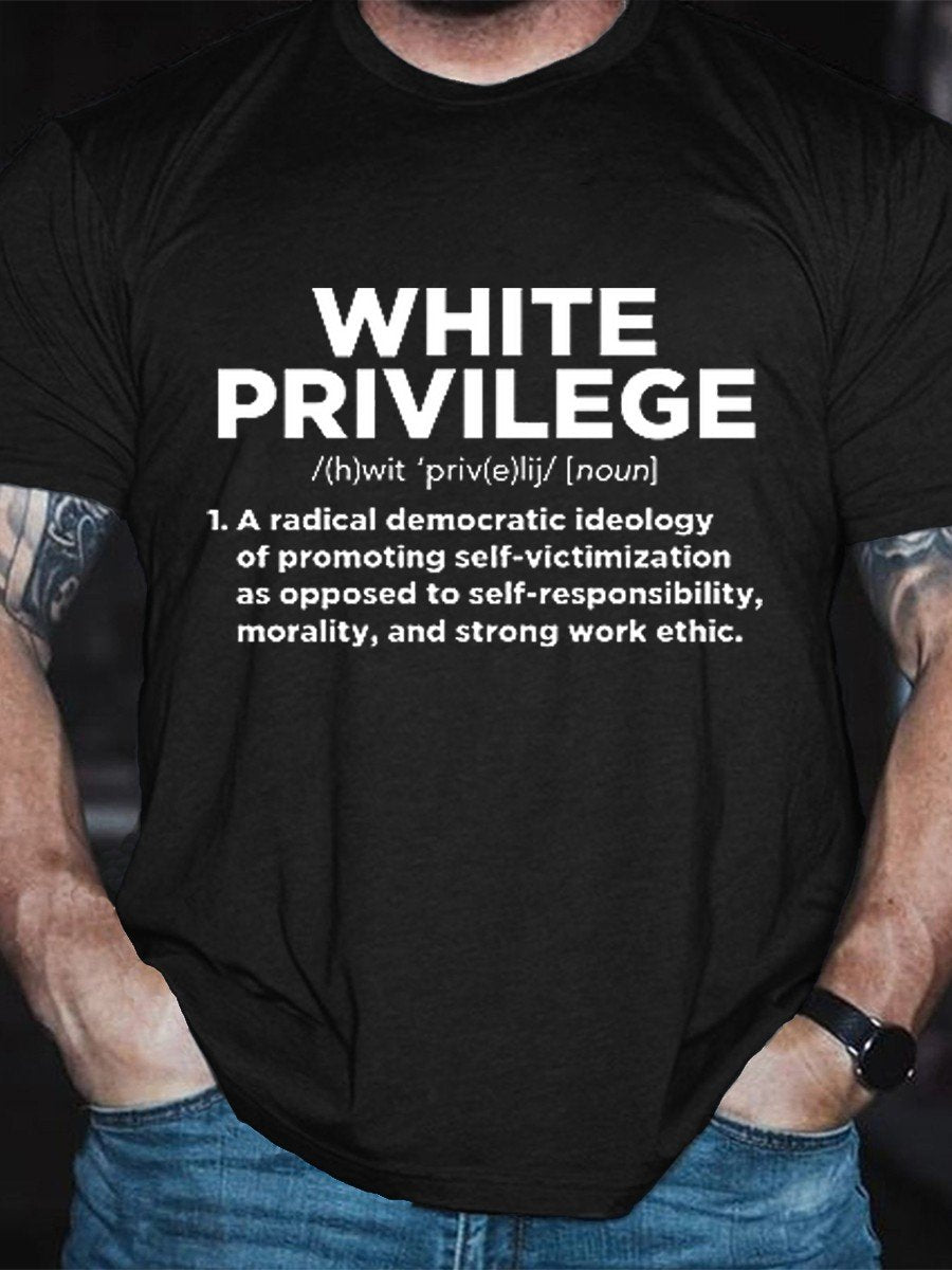 Men'S White Privilege Definition Classic T-Shirt - Redditprint NDP Store