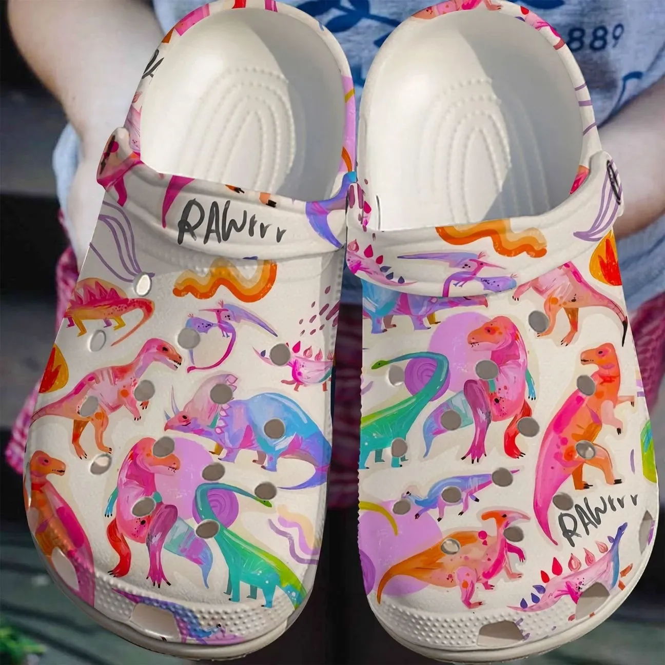 Dinosaur Personalize Clog Custom Crocss Fashionstyle Comfortable For ...