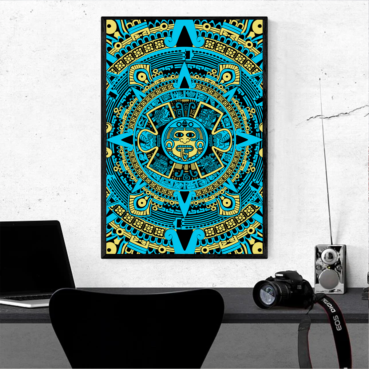 Mexico Aztec Poster Vertical - Poster Art Design