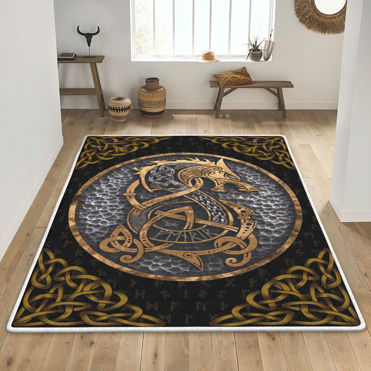Fenrir | Norse Mythology - Viking Area Rug - Viking Art - Elsa Shirt