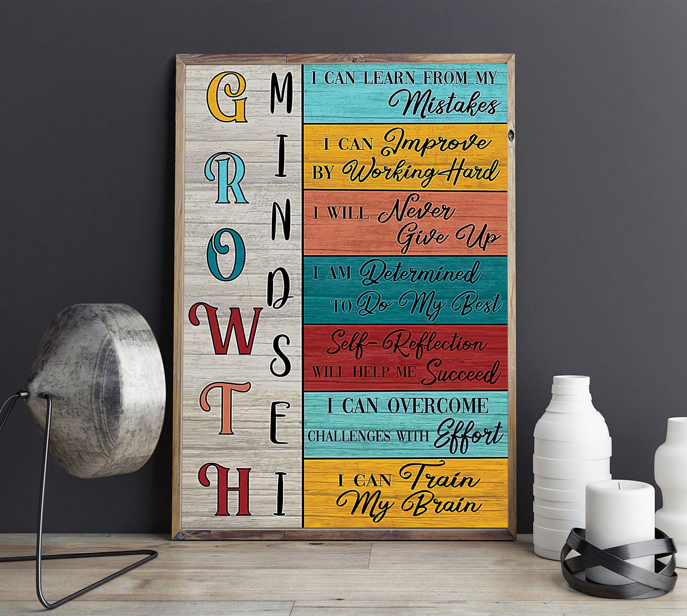 Growth Mindset I Can Learn From My Mistakes Vertical Poster - Poster ...