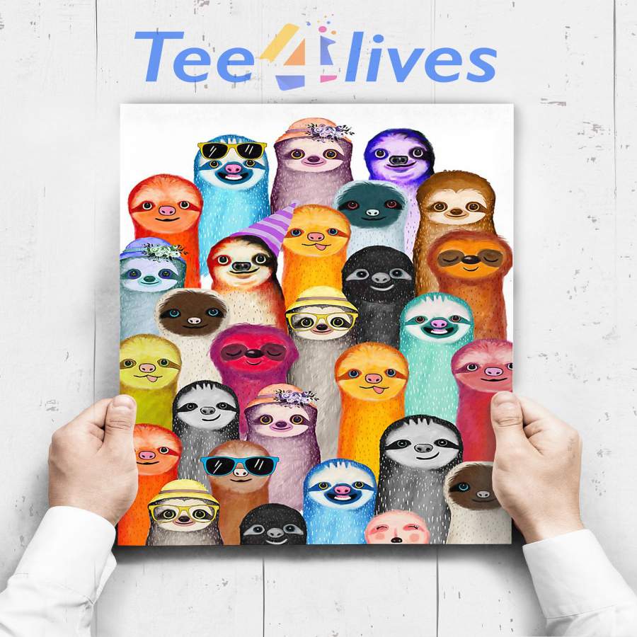 Custom Poster Prints Wall Art Sloth Poster - Poster Art Design