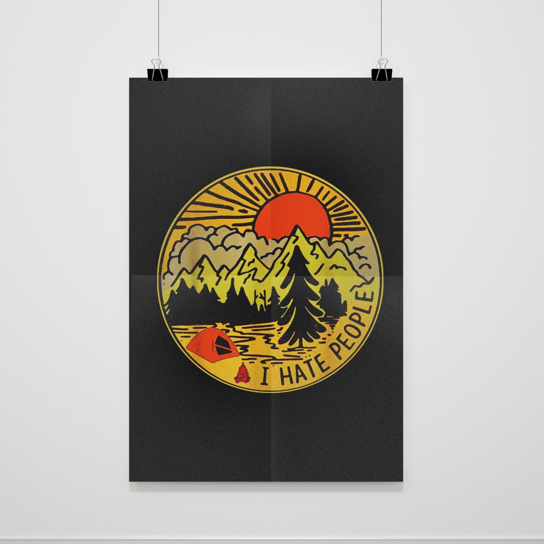 Love Camping I Hate People Poster - Poster Art Design