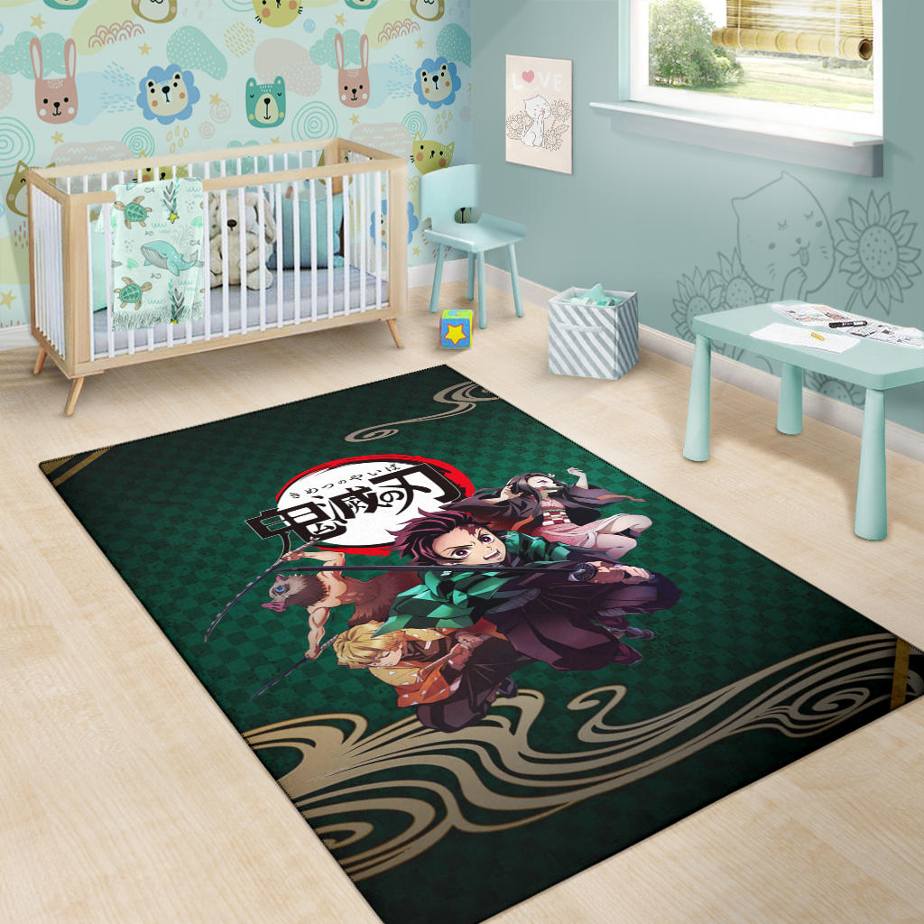 Demon Slayer Anime Area Rug | Main Characters Tanjiro Nezuko Zenitsu ...