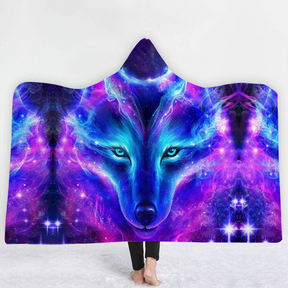 Galactic Wolf Hooded Blanket – Corethermax
