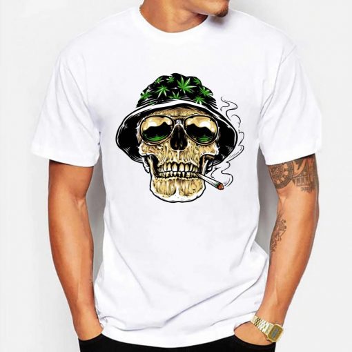 Smoking Skull 420 Shirt Gst – Skull Art Prints