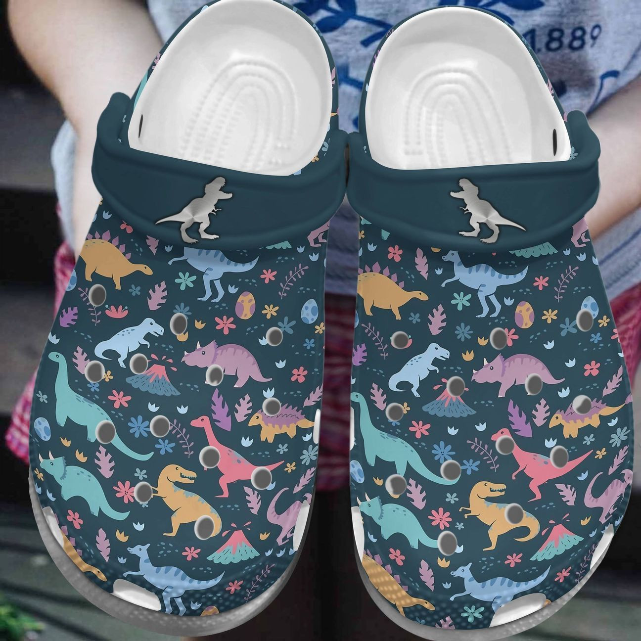 Dinosaur Personalize Clog Custom Crocss Fashionstyle Comfortable For ...