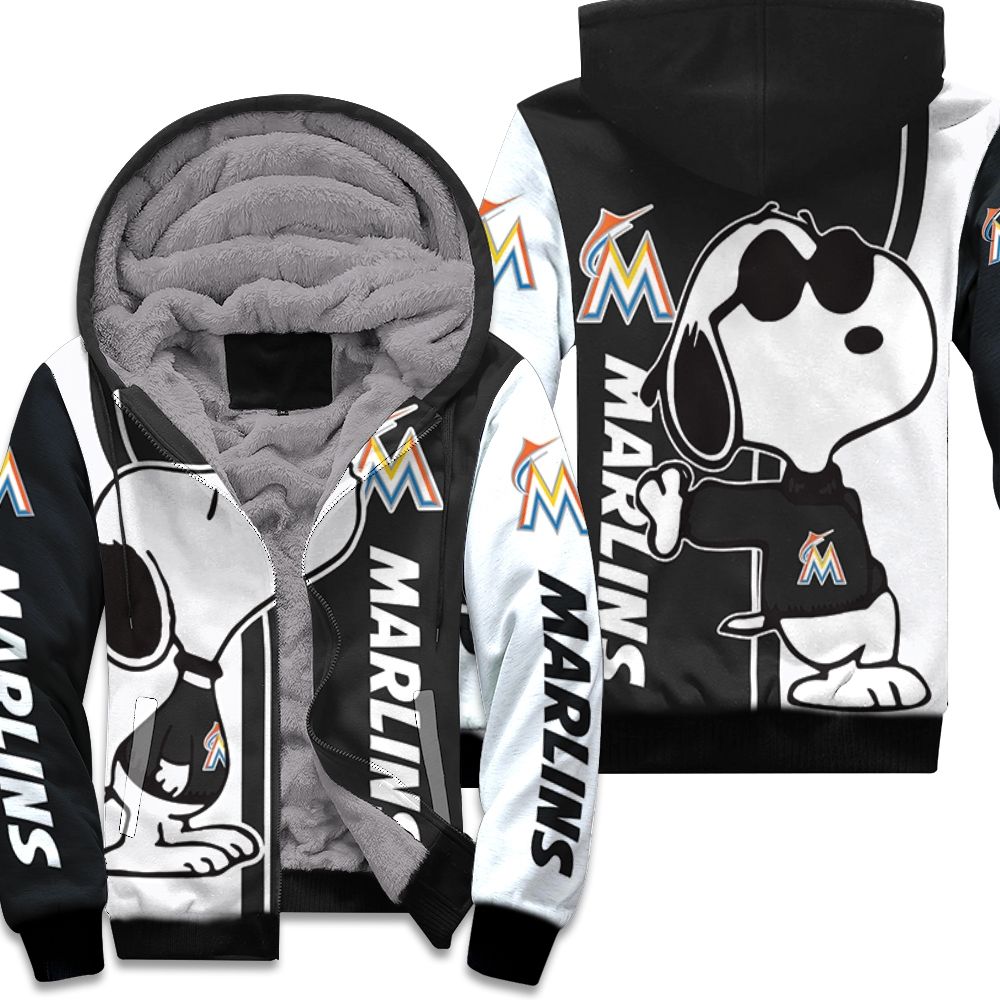 Marlins Snoopy Lover 3d Printed Fleece Hoodie Emprints Store