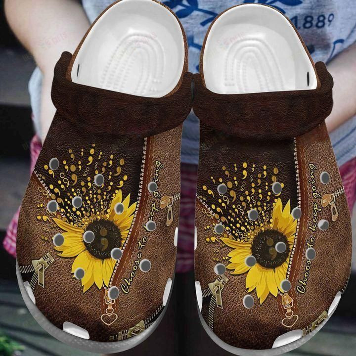 Sunflower Zipper Crocss Classic Clogs Shoes For Men Women Kids ...