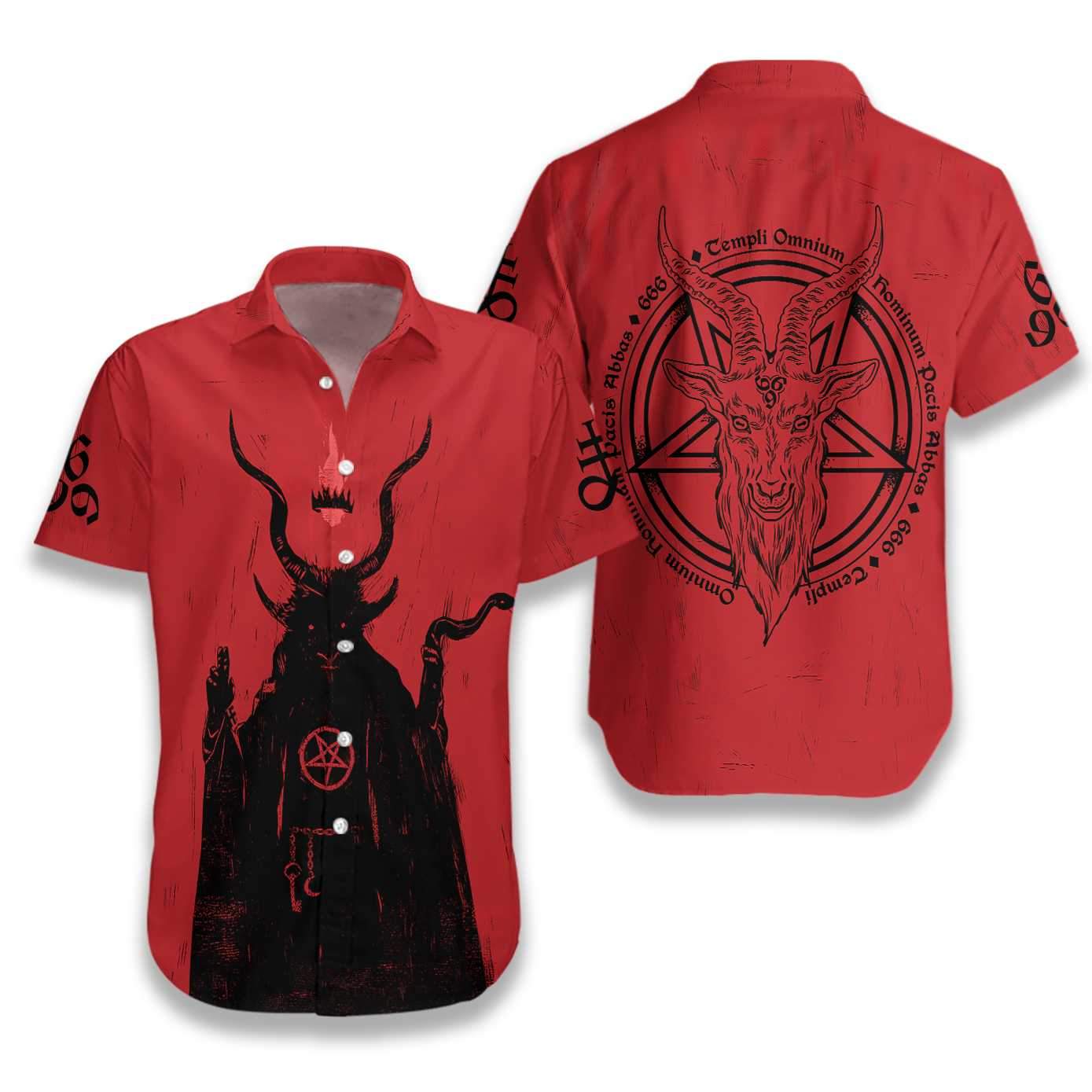 Satanic Demon Goat EZ14 0412 Hawaiian Shirt - Pinotee Store