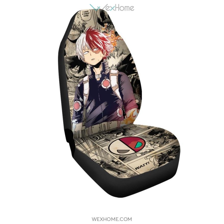Shoto Todoroki Mix Manga Car Seat Covers Anime My Hero Academia ...