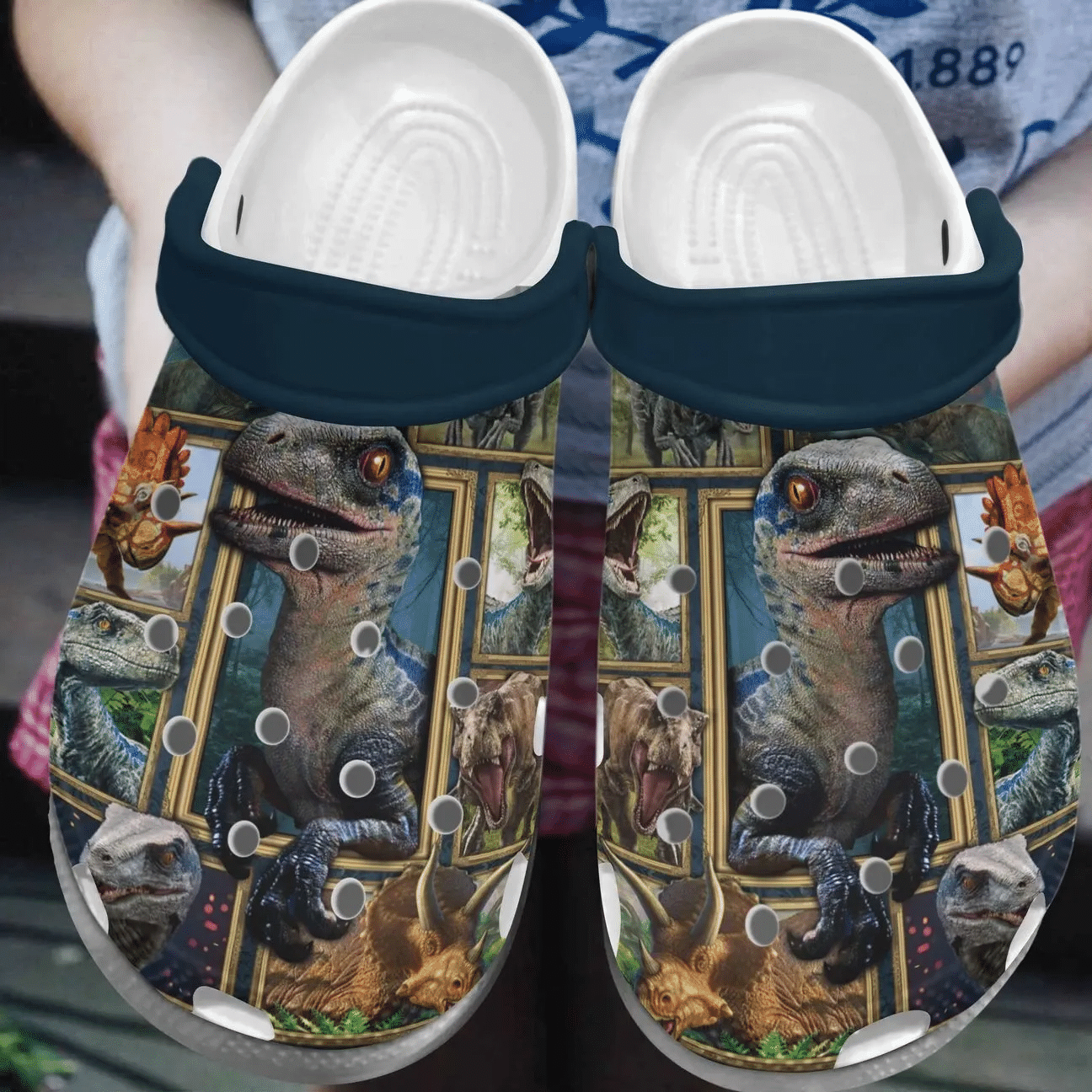 Dinosaur Personalize Clog Custom Crocss Fashionstyle Comfortable For ...